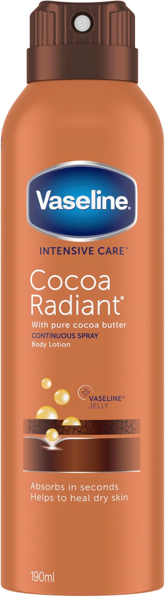 Vaseline Intensive Care Cocoa Radiant Spray Moisturiser 190ml ...