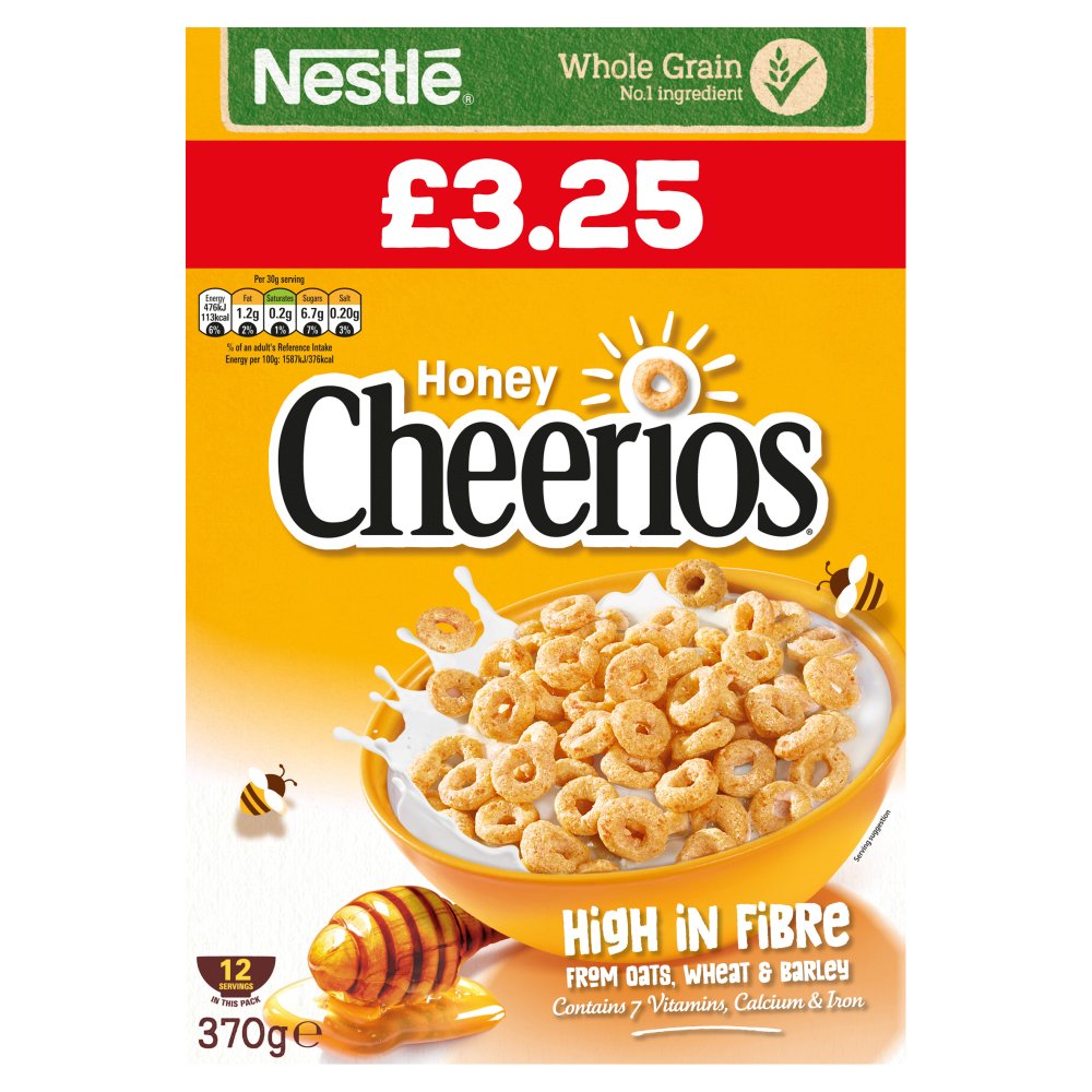 Nestle Cheerios Honey Cereal 370g – cccontinentalsuperstore