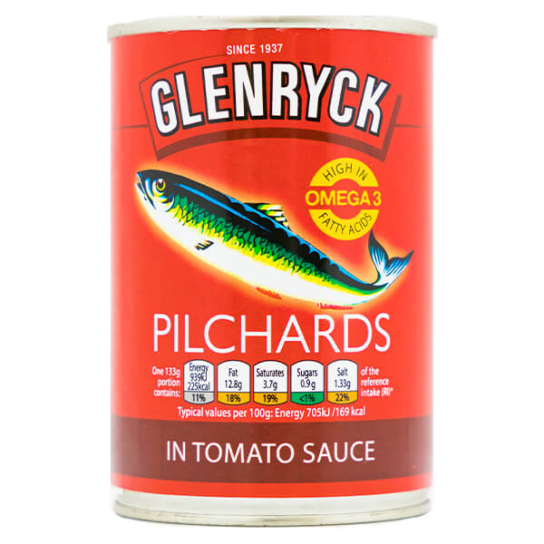 Glenryck Pilchards In Tomato Sauce 400g – cccontinentalsuperstore