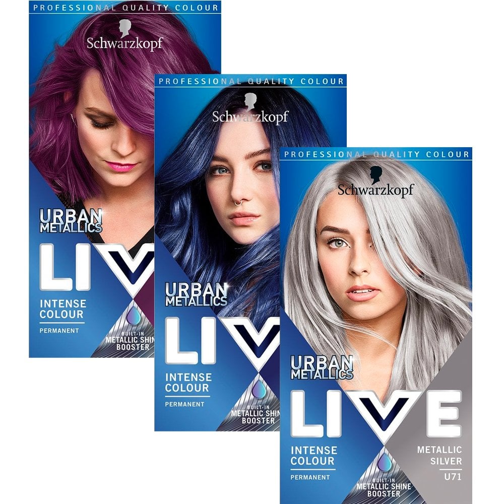 Schwarzkopf Live Permanent Urban Metallics Hair Dyes ...